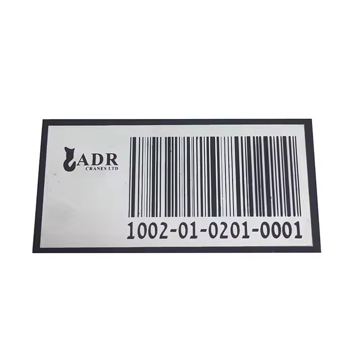 Custom Metal Barcode & QR Code Labels with Mounting Holes | Durable ID ...